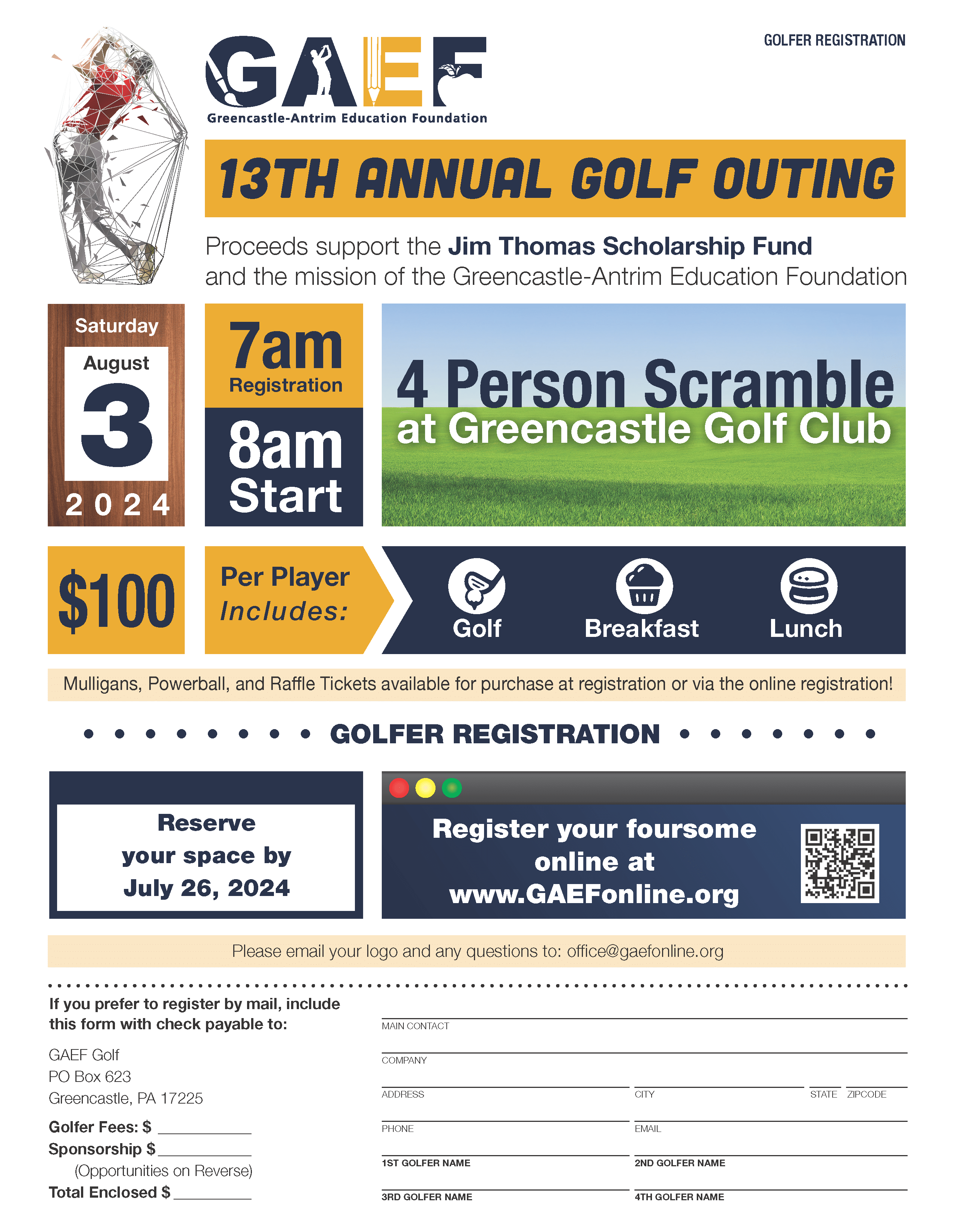 Annual Golf Outing - Greencastle-Antrim Education Foundation